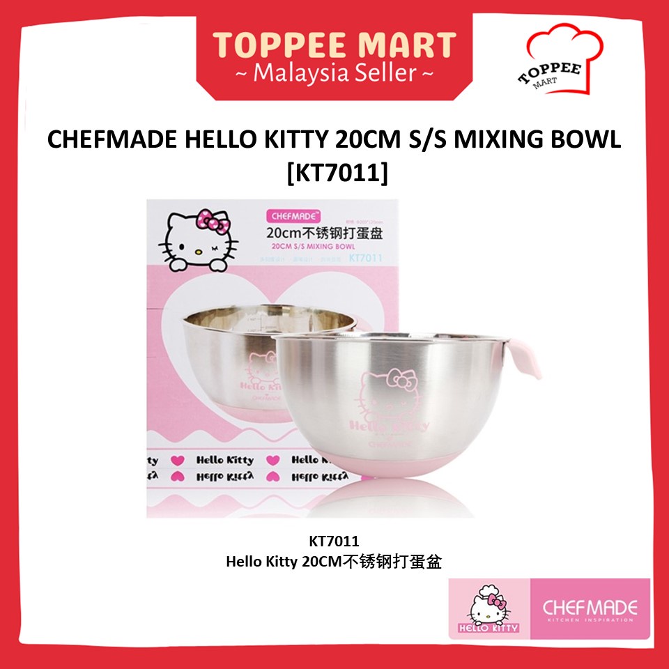 CHEFMADE Hello Kitty 20cm 304 Stainless Steel Egg Mixing Bowl [KT7011] Hello Kitty 20CM不锈钢打蛋盆 ...