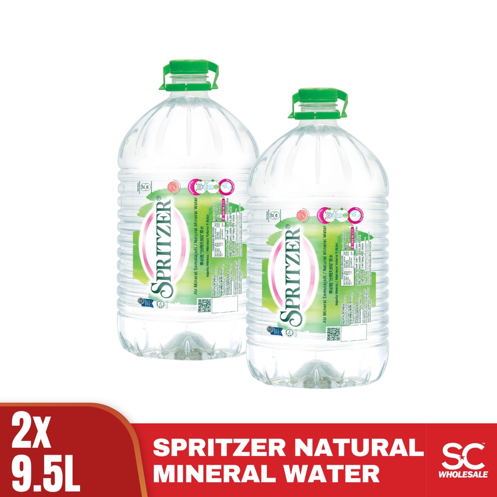 Spritzer Natural Mineral Water (9.5L X 2) 1 Carton | Shopee Malaysia