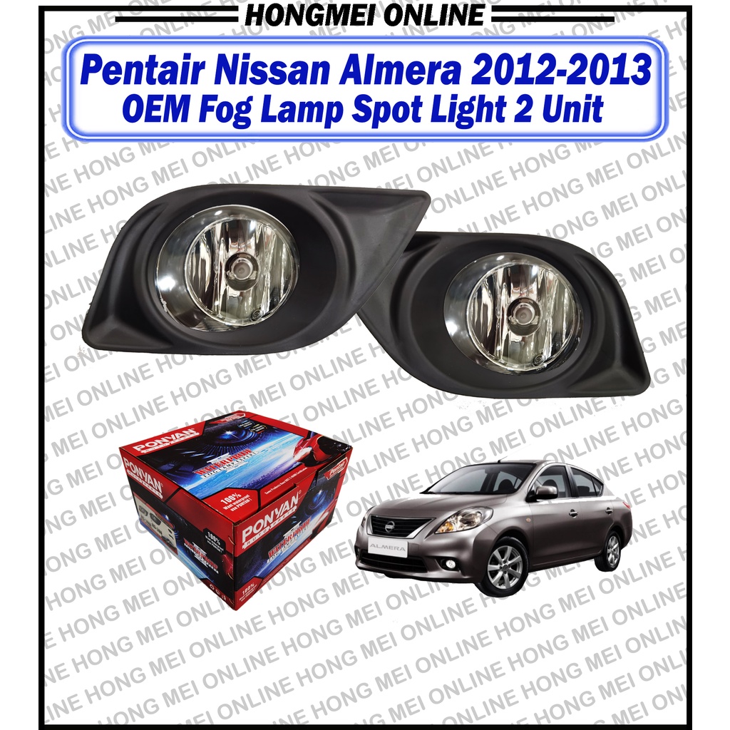 Pentair Nissan Almera 2012-2013 Fog Lamp Spot Light ( FULL SET ) 2 Unit ...