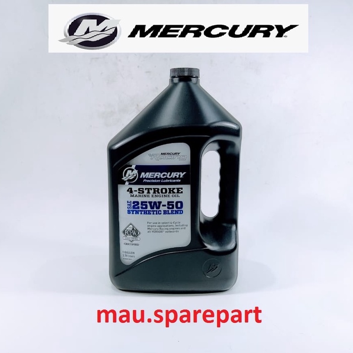 MERCURY 4 STROKE RACING ENGINE OIL SAE 25W-50 3.78L [8M0078014] | Shopee Malaysia