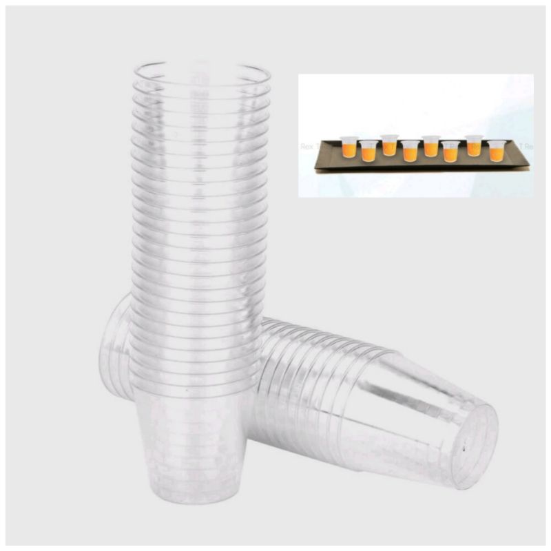 100pcs Plastic Try Mini Cup/Plastic Testing Cup / Transparent Sampling ...