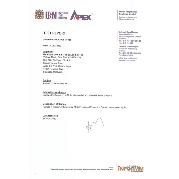 Vircast Medic Family Care Antimicrobial Multi-Functional Protection ...