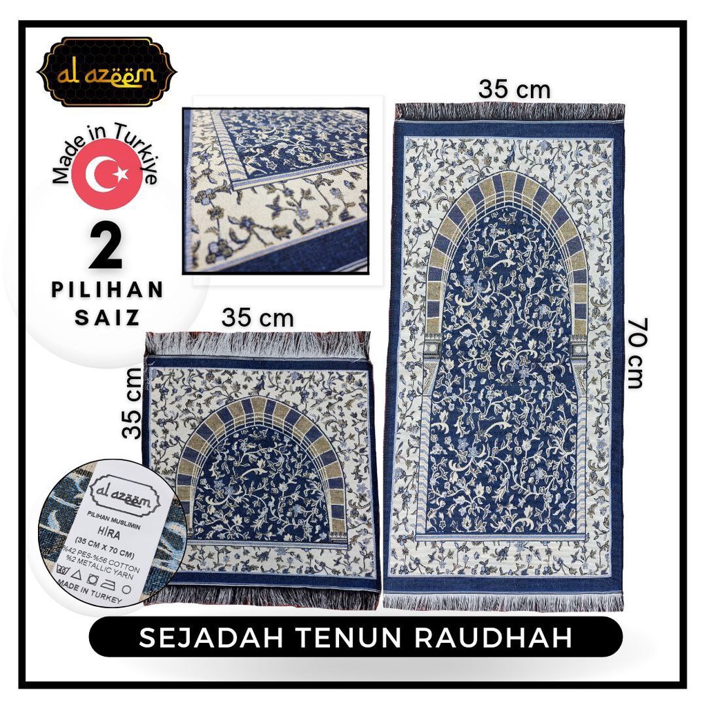 Sejadah Tenun Travel Raudhah 35cmx35cm Sejadah Muka 35cmx70cm Sejadah ...