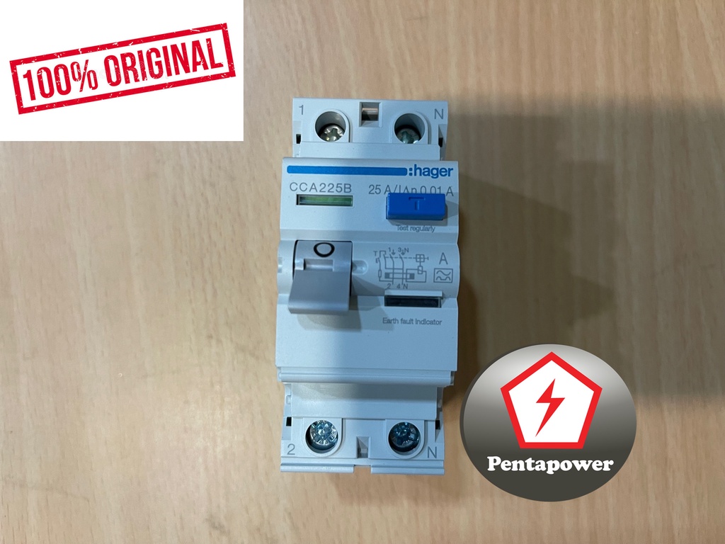 HAGER CCA225B 2 POLE 10mA RCCB ELCB : RCCB FOR WATER HEATER | Shopee ...