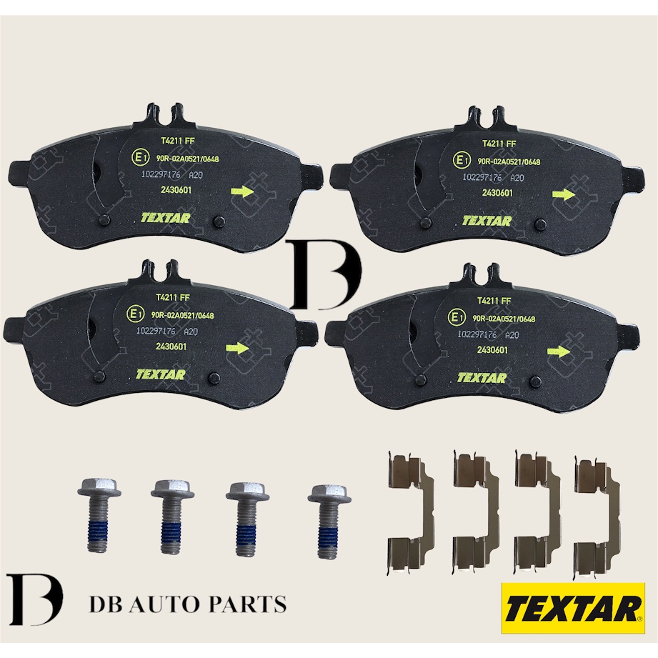 TEXTAR MERCEDES BENZ W204 W212 FRONT BRAKE PADS (2430601)(0004200305 ...