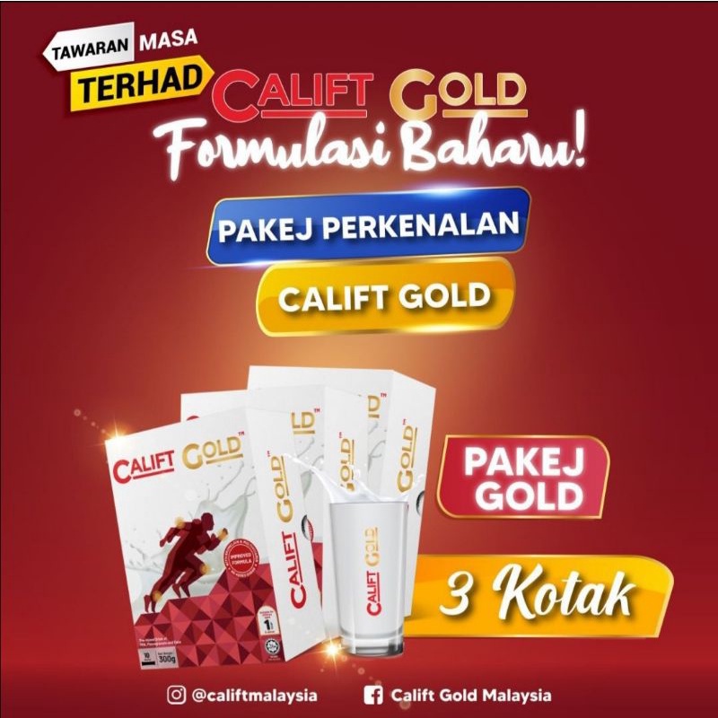 🔥CALIFTGOLD🔥FREE GIFT 🔥MORE DISKAUN 🔥SUSU UNTUK KELEGAAN SAKIT LUTUT ...