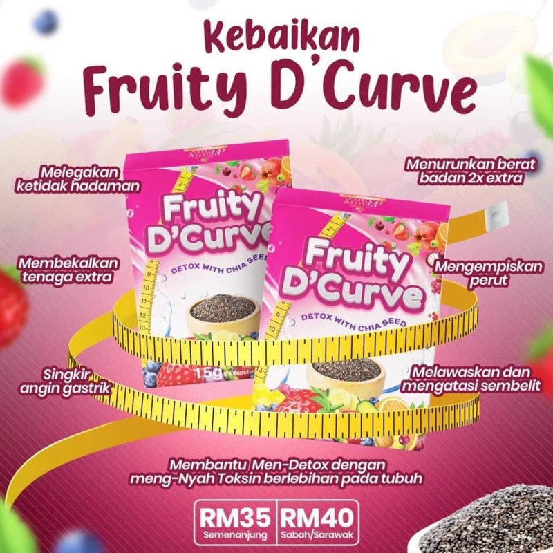 🔥ORIGINAL HQ🔥 FRUITY D’CURVE🔥FREE GIFTS🔥 | Shopee Malaysia