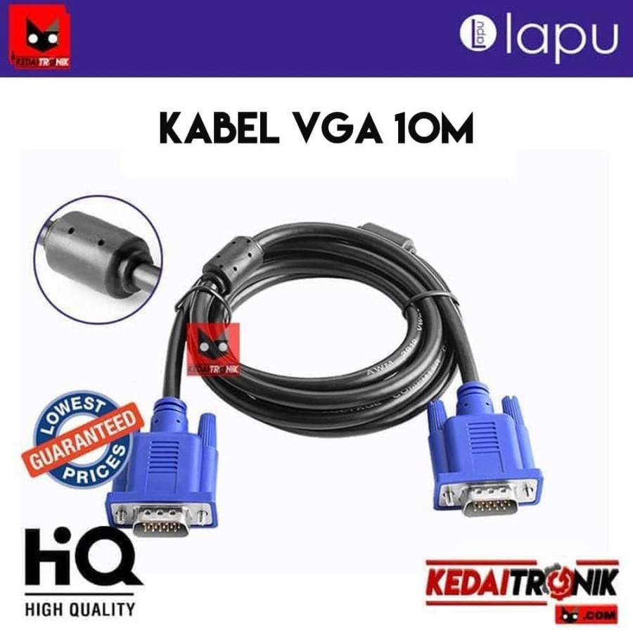 Mm VGA Cable 10M HQ Male-Male with Ethernet Cable LAPU 10 Meters ...