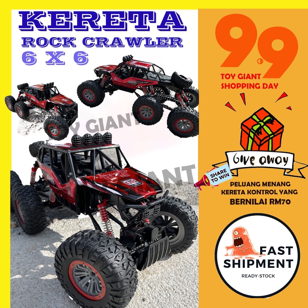 Kereta Kontrol Besar 62Rock Crawler 1:8 Scale High Speed Remote Control ...