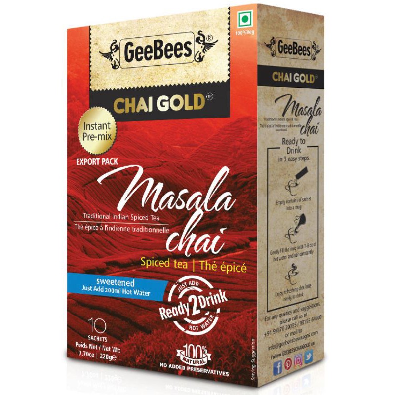 GeeBees Chai Gold Instant Masala Chai | Shopee Malaysia