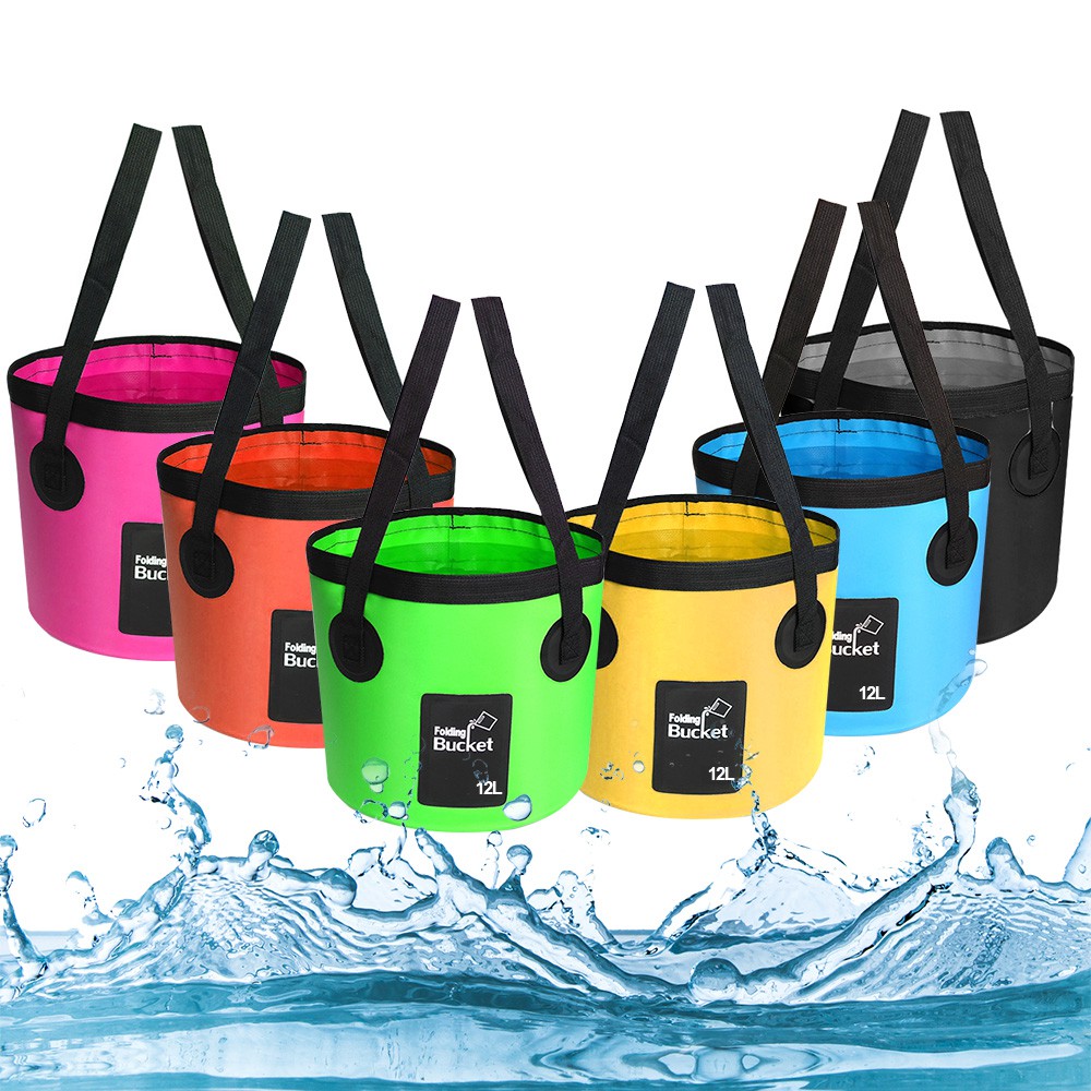 Collapsible Bucket with Handle, Lightweight Folding Water Container 5 Gallon (20L), Portable ...