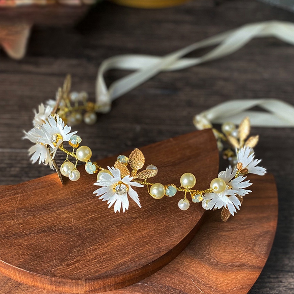 CK Women Flower Crown / Ribbon Floral Girl Headband Wedding Bridesmaid ...