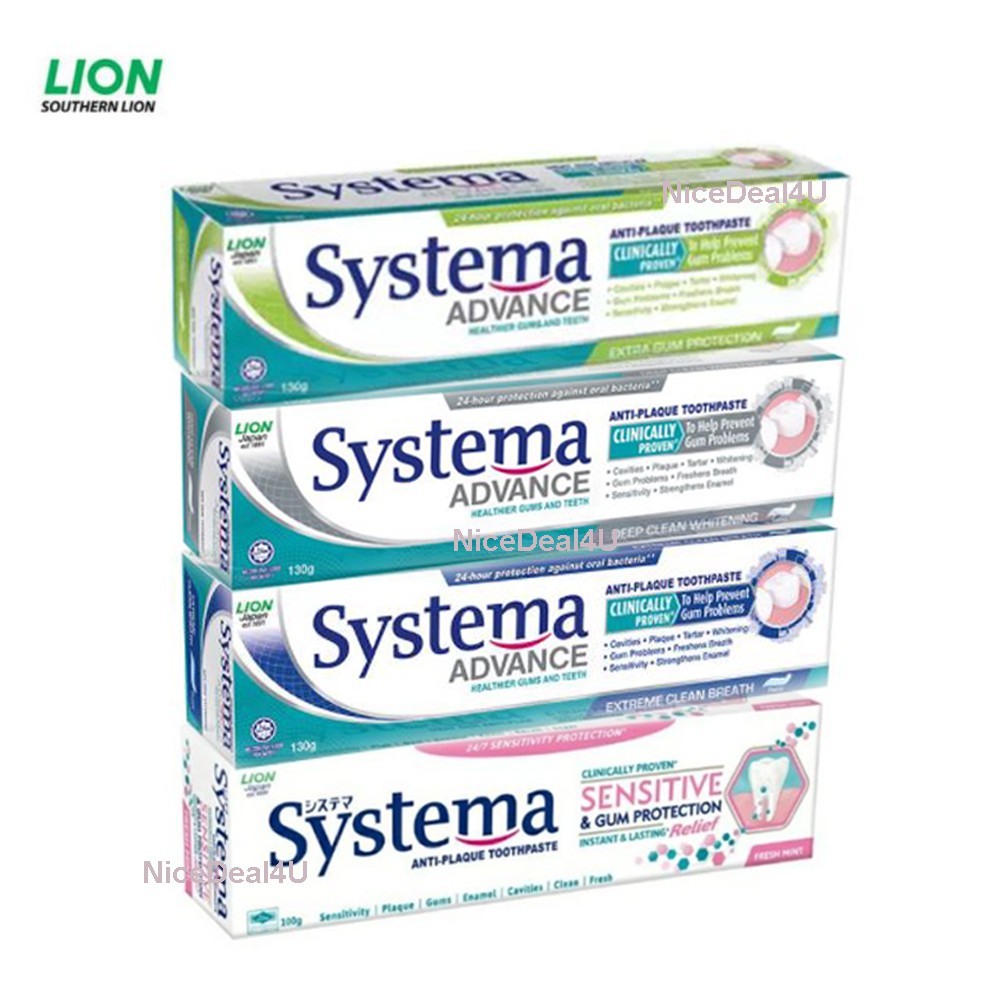 SYSTEMA Toothpaste Advance Gum Protection Deep Clean Whitening Extreme ...