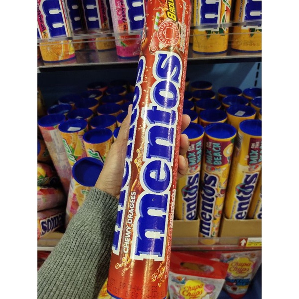 Coklat Langkawi Mentos Jumbo Pack Cola. Fruits, Mix Beach 8Rolls, Fanta ...