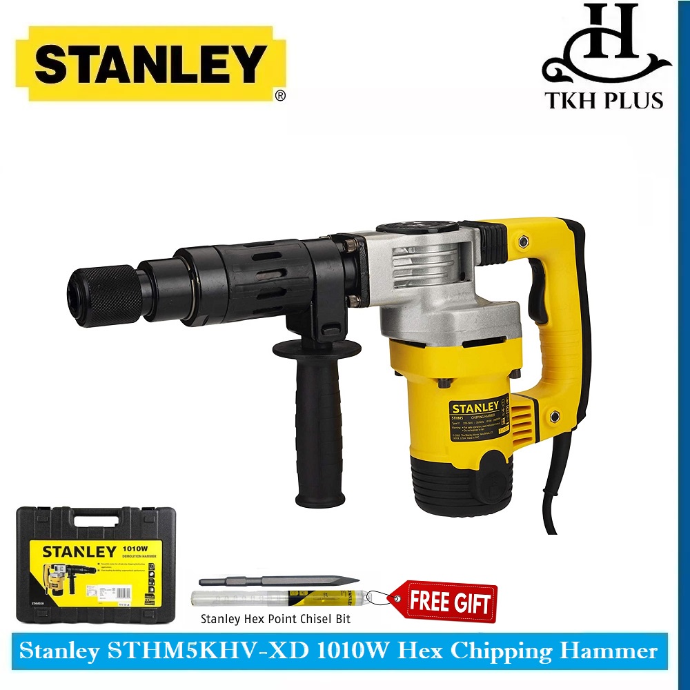 STANLEY STHM5KHV-XD 1010W 5kg 17mm Hex Chipping Hammer With 1pc 17mm ...
