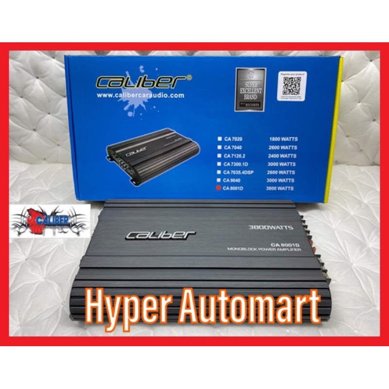 Caliber Car High Power 1 Channel 3800 Watts Monoblock Amplifier Amp ...