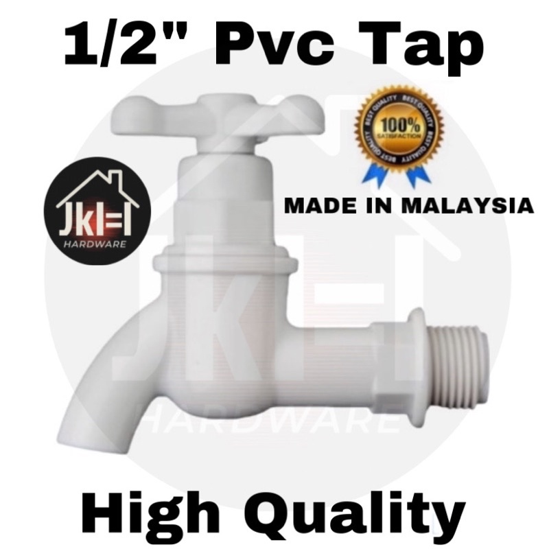 1/2" PVC BIB WATER TAP / KITCHEN & BATHROOM SINK FAUCET / KEPALA PAIP ...