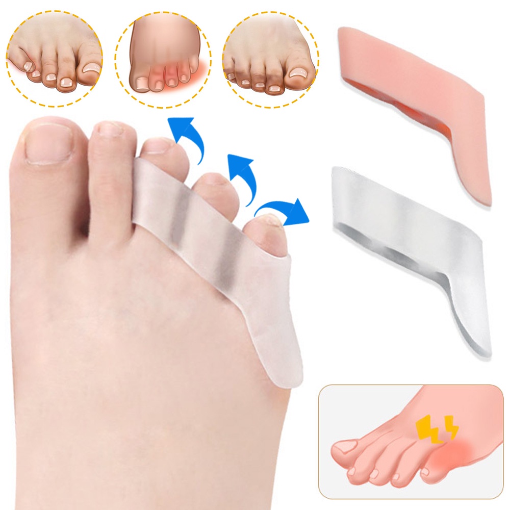 2 pcs Three-hole Little Toe Separator Transparent Bunion Pain Relief ...