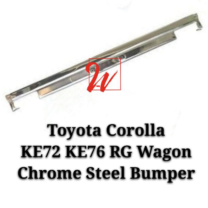 Toyota Corolla KE70 KE72 KE75 GL RG Wagon Front Steel Chrome Bumper New ...