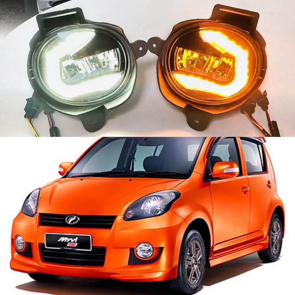 Perodua Myvi SE SE2 Led Fog Lamp Foglight Daylight 3 In 1 DRL 2008 2009 ...
