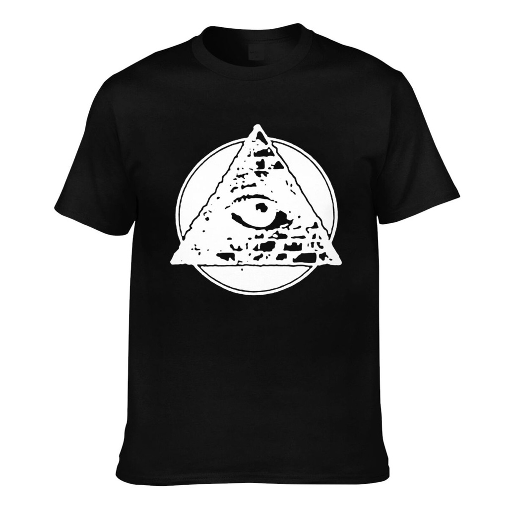 Illuminati Logo Pyramid Skater Chest Print Symbol Eye Men's Cotton T ...