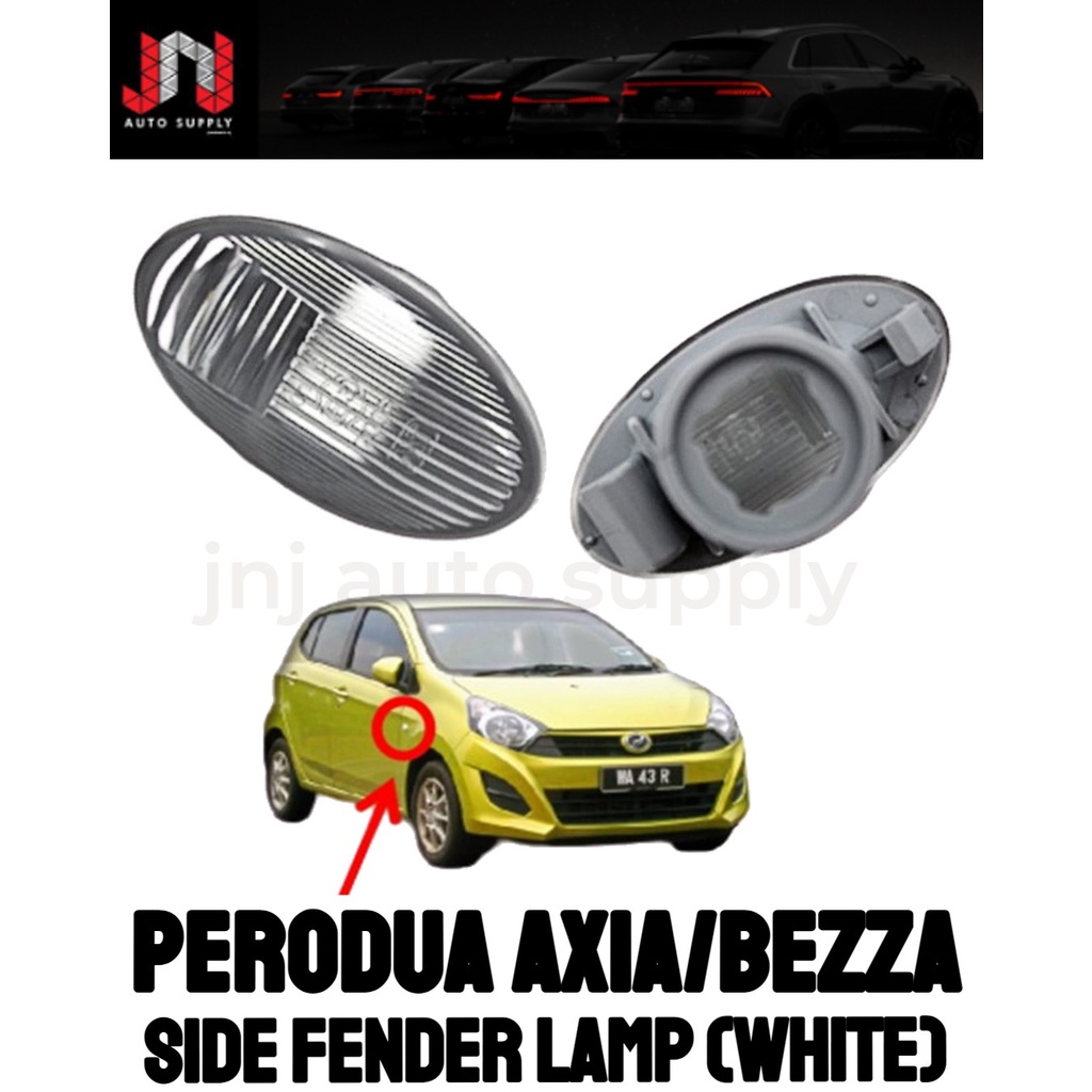 Perodua Axia/bezza Turn Signal Fender Lamp Without Bulb ( White ) - 1Pc ...