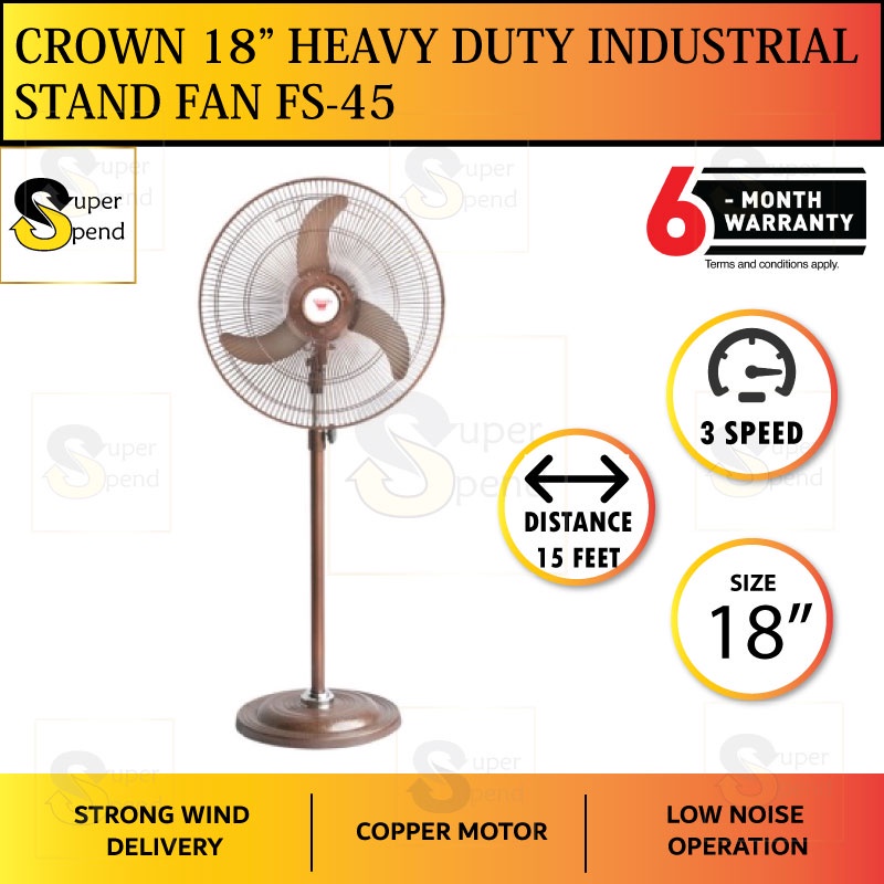 [ 18" / 20" ] Crown Heavy Duty Industrial Stand Fan FS-45 FS45 FS-50C ...