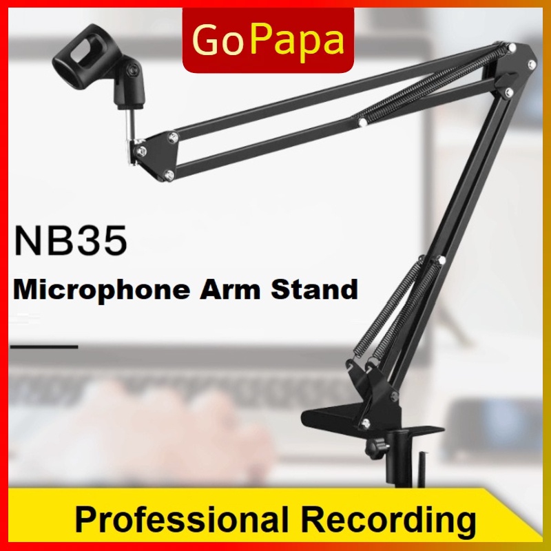 NB-35 Microphone Suspension Boom NB35 Scissor Arm Stand Professional ...
