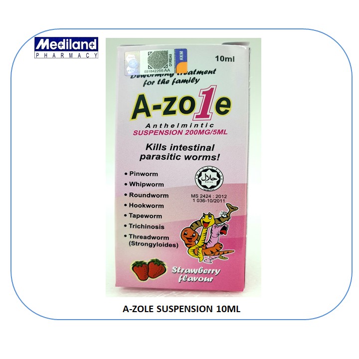 A-ZOLE SUSPENSION 10ML (DEWORM/UBAT CACING) | Shopee Malaysia