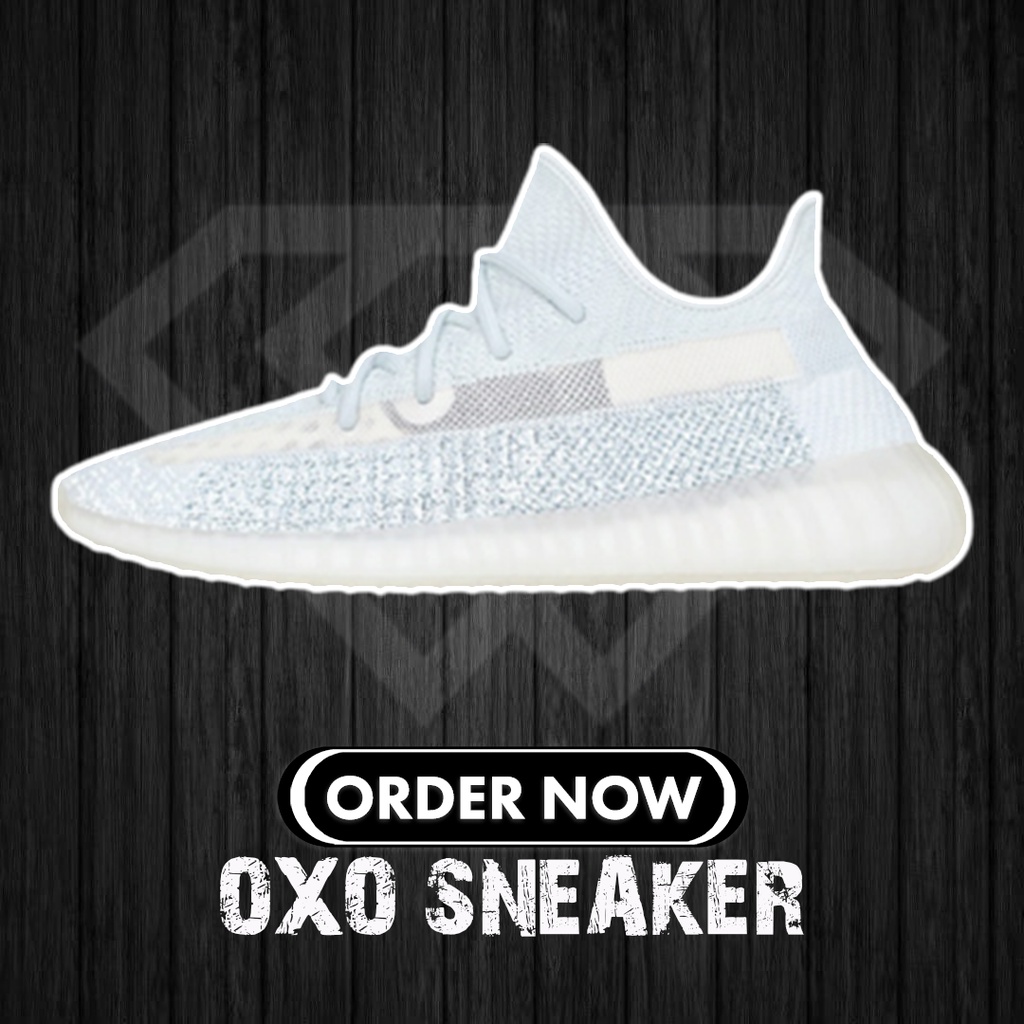 ADIDAS ORIGINALS YEEZY BOOST 350 V2 CLOUD WHITE REFLECTIVE 冰蓝满天星 ...