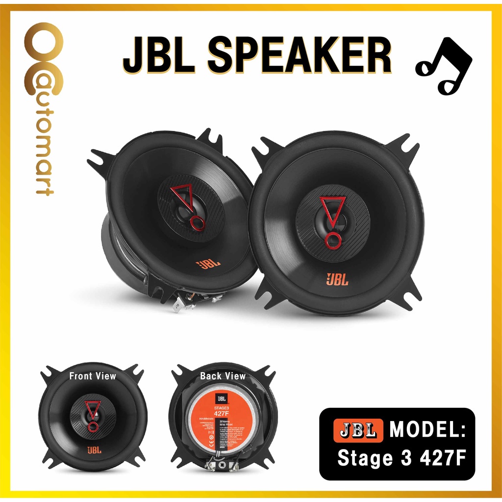 JBL Stage3 427F 4 inch 2 Way Car Audio Speaker 150 Watts Spiker Kereta ...