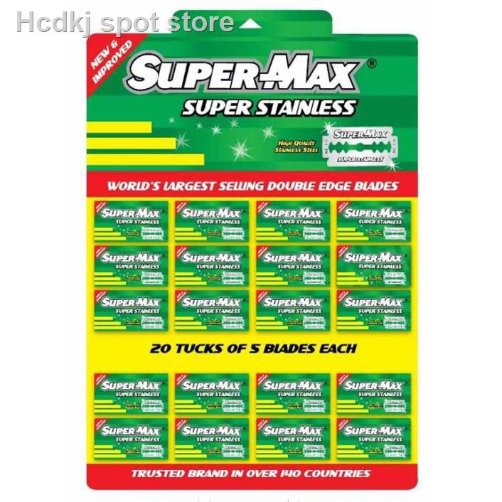 Super Max Super Stainless Shaving Blade Pisau Cukur AA61 (100'S ...