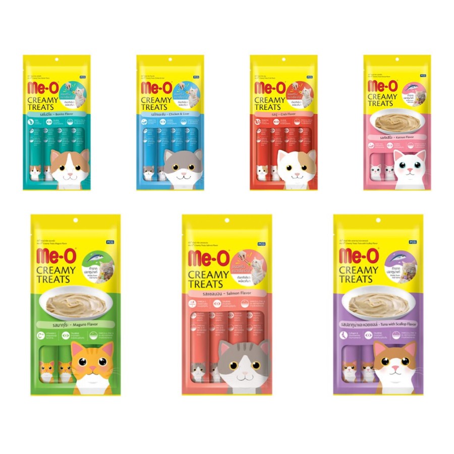 Me-o Creamy treats Meo Creamy treats wet liquid cat food 15grx4pcs ...