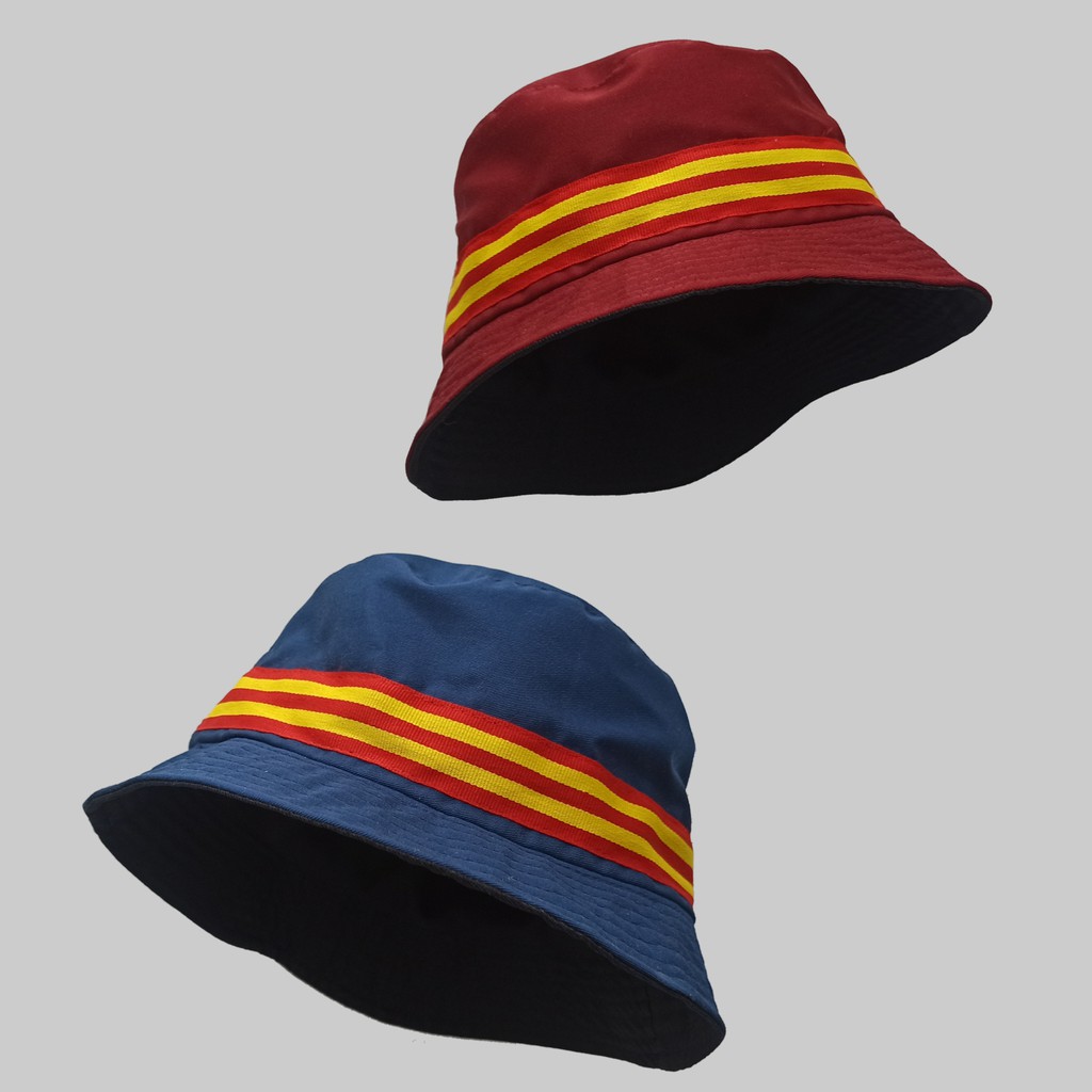 Bucket Hat BucketHat Navy Maroon List Spanish Flag Spain Cattle Cattle ...