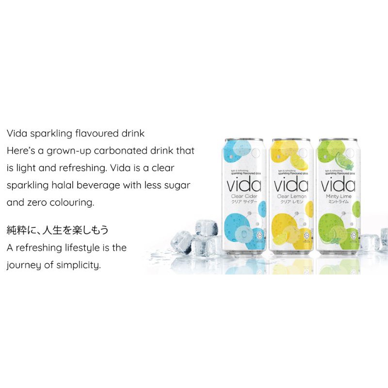 325MLX24 CAN VIDA CLEAR CIDER / CLEAR LEMON / MINTHY LIME / SALTY ...
