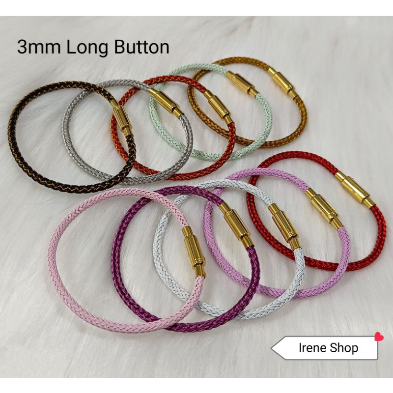 🇲🇾 Ready Stock 3mm Long Button Clasp Waterproof Steel Wire Rope ...