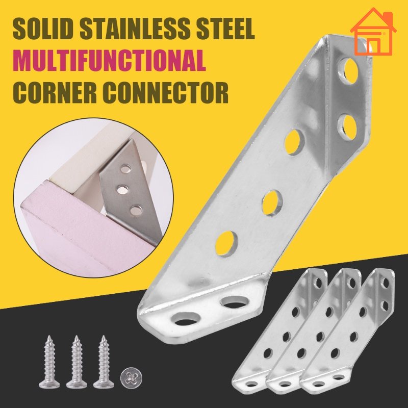 Triangular Support Silver Aluminum Corner Brackets / Corner Fitting ...