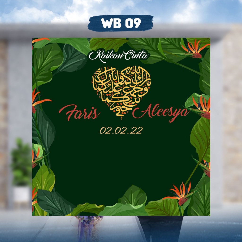 Backdrop 3D Eksklusif untuk Majlis Kahwin: Banner Wedding dengan ...