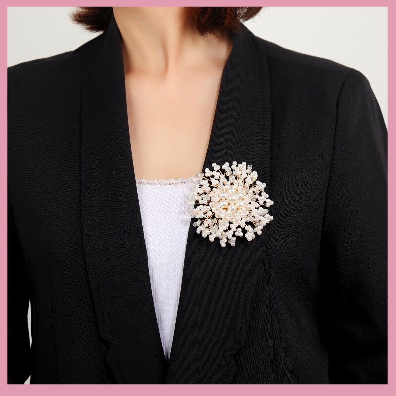 Elegant Luxury Imitation Pearl Rhinestone Brooch Female Fashion ...