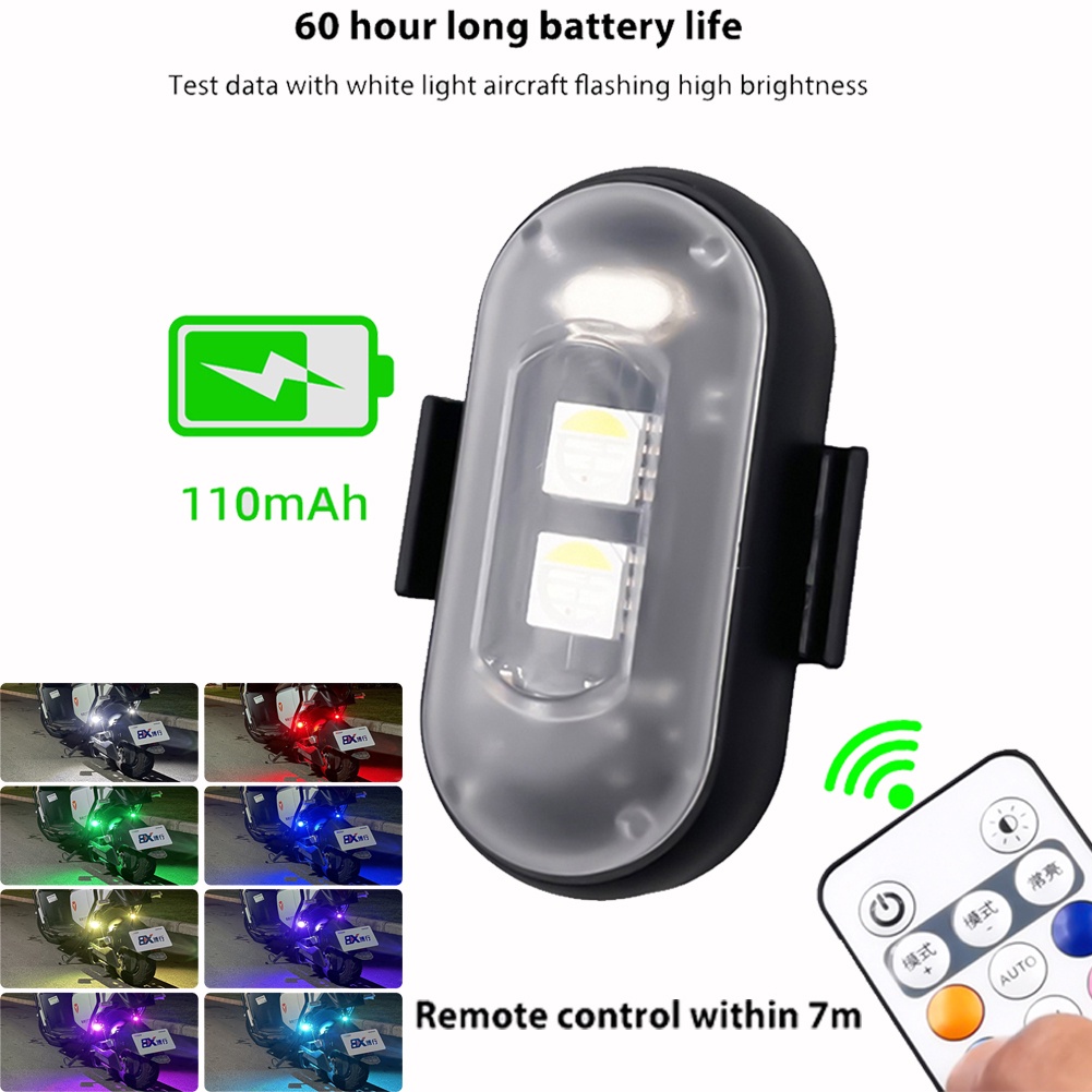 Universal 8 Colors Anti collision Warning Signal LED Lights with Remote ...