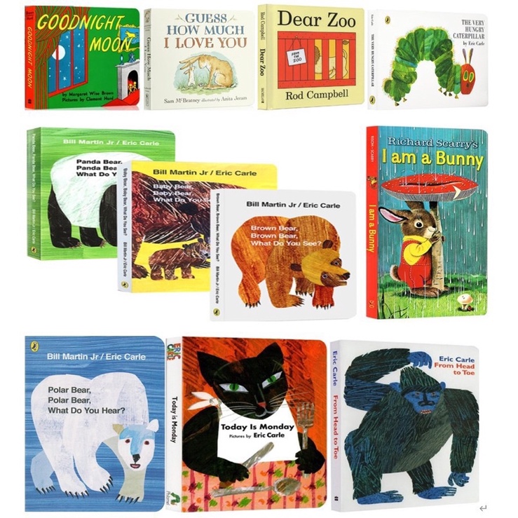 （11books board books) Brown Bear / Hungry Caterpillar / Dear Zoo / Eric ...