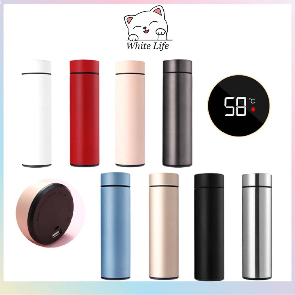 Smart LED Temperature Display Stainless Steel Thermos Bottle 500ml 智能 ...