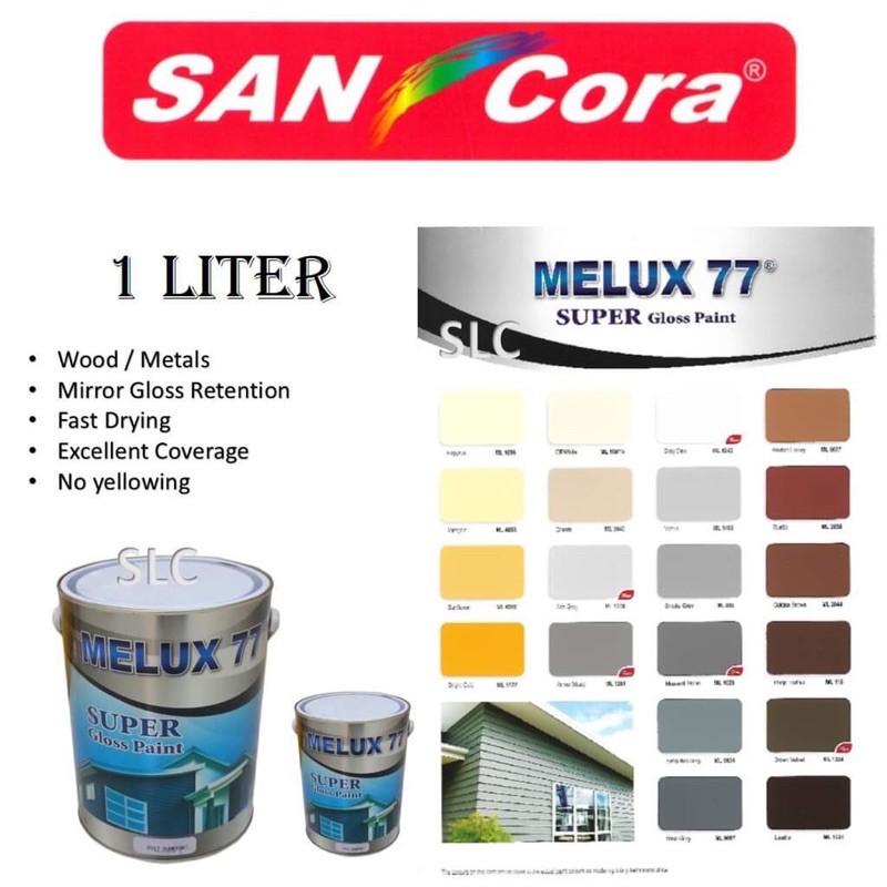 Ready Stock 现货 1L，5L paint - melux 77 Super Gloss Paint for wood/metal ...