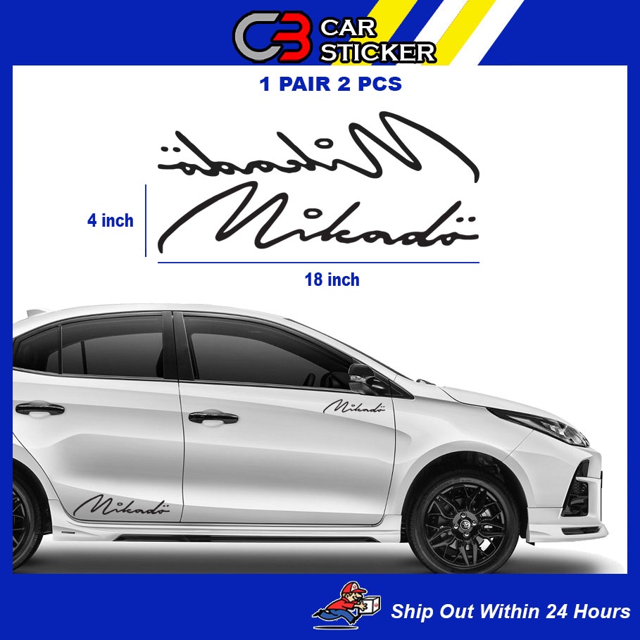 mikado signature car sticker / 1pair 2pcs / cs663 | Shopee Malaysia