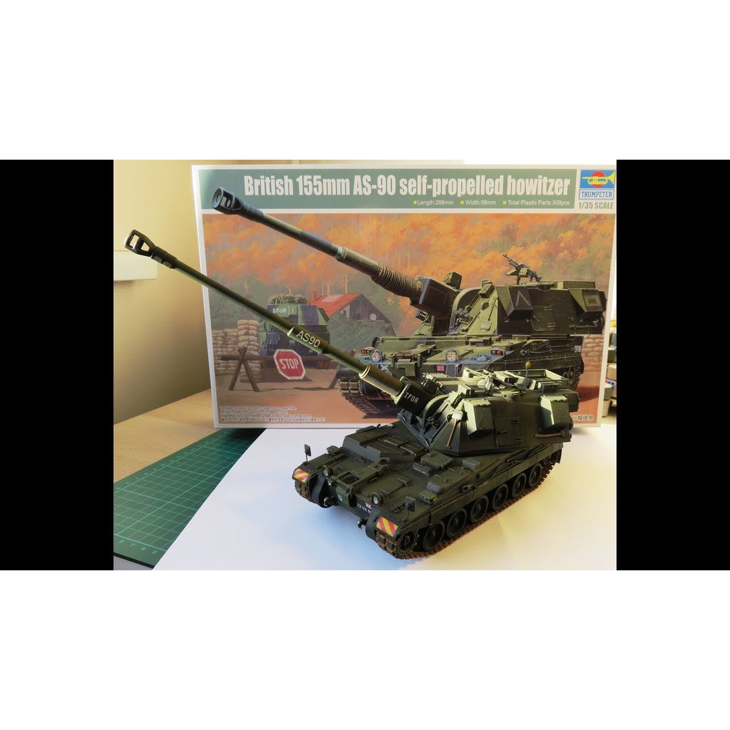 British 155mm AS-90 self-propelled howitzer TRUMPETER 1/35 | Shopee ...
