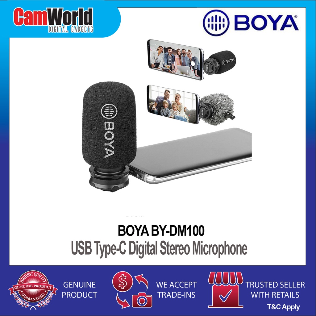 BOYA BY-DM100 USB Type-C Digital Stereo Microphone | Shopee Malaysia