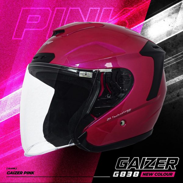 GRACSHAW GAIZER G838 PINK (Open Face Helmet) | Shopee Malaysia