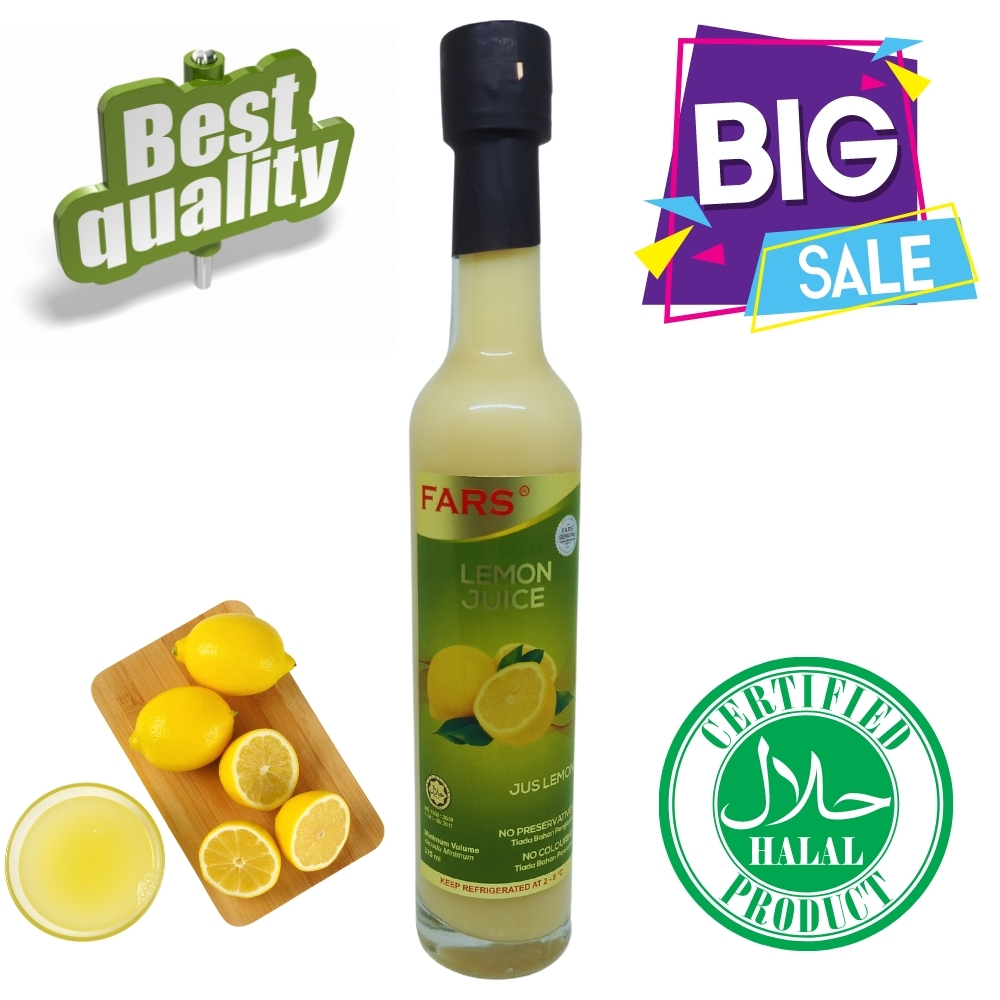 FARS 100% NATURAL PURE LEMON JUICE - JUS PATI LEMON 375ML | Shopee Malaysia