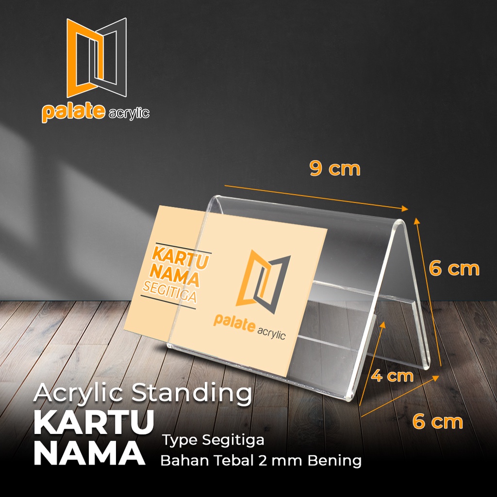 Acrylic NAME CARD 2 SIDES / ACRYLIC 9X6 / ACRYLIC LANDSCAPE TRIANGLE ...