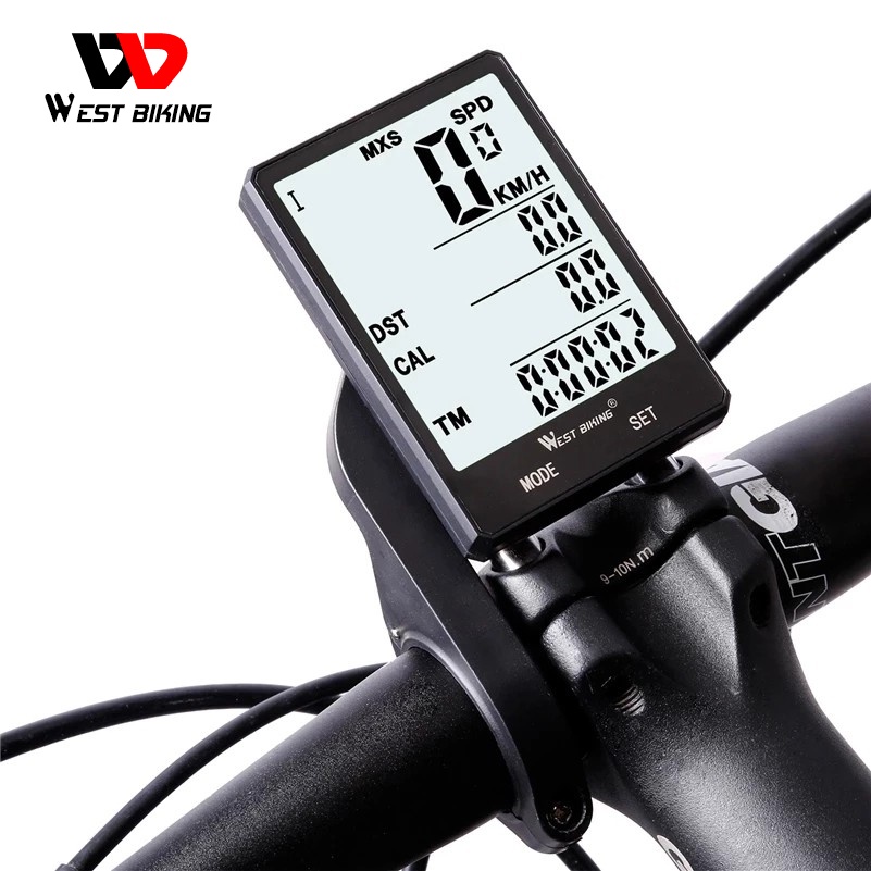 WEST BIKING Bicycle Computer Large Screen English Mountain Road Bike ...
